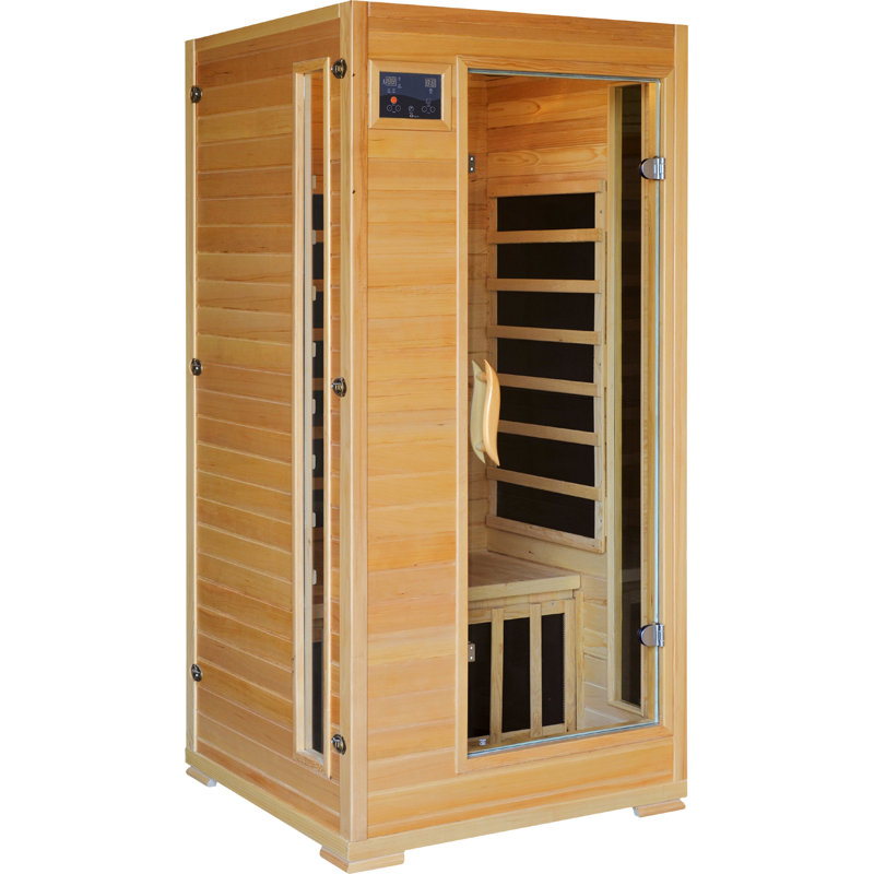 Heatwave 1-2 Person Hemlock Infrared Sauna with 4 Carbon Heaters & Reviews | Wayfair